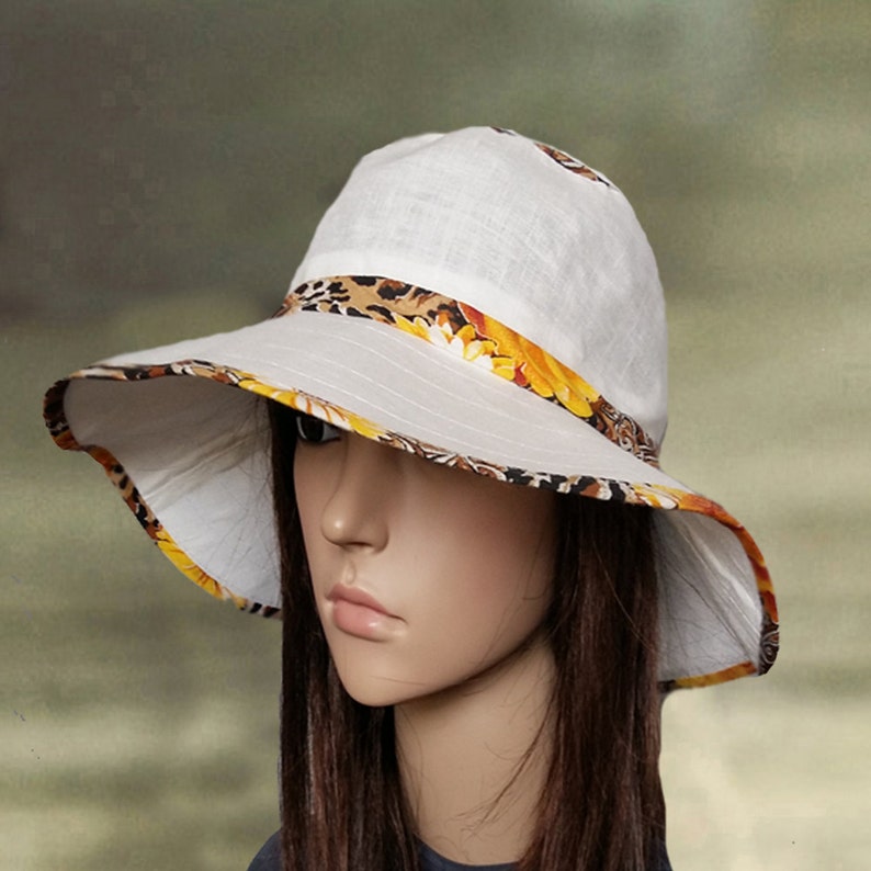 Sins Hats Linen Wide Brimmed Hats Sun Floppy Hats Large - Etsy
