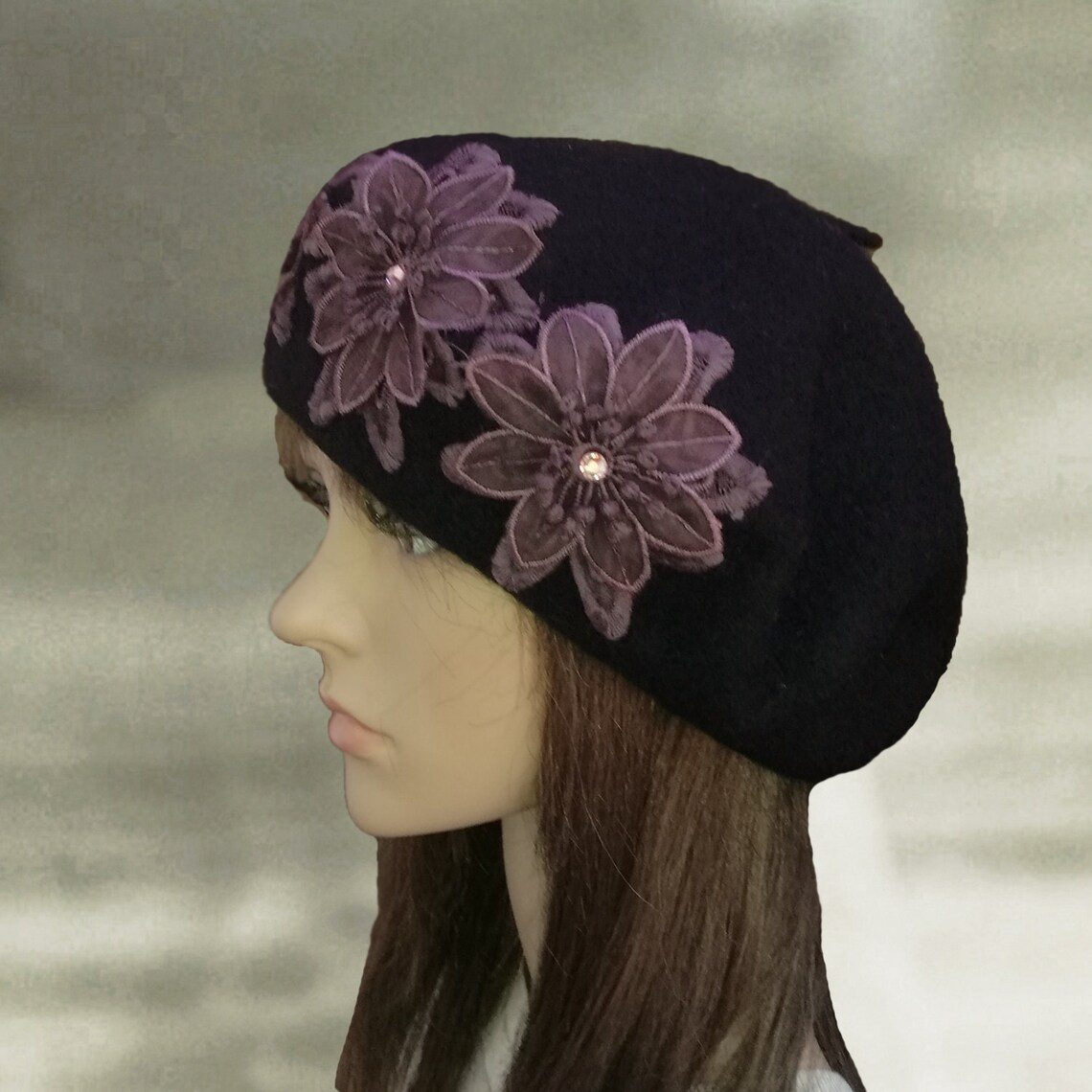 Trendy Felt Beret Felt Winter Beret Felted Womens Beret | Etsy