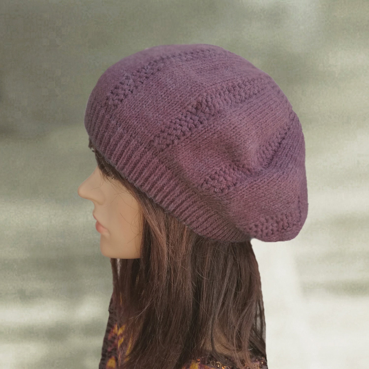 Winter Knit Beret Ladies Knit Beret Womens Winter Beret - Etsy