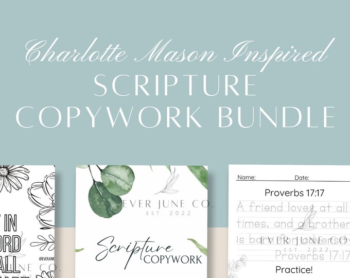 Bible Verse Copywork Bundle 2, 1st Grade, 2nd Grade, Homeschool ...