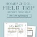 Field Trip Report Printable, Student Field Trip Log, Student ...