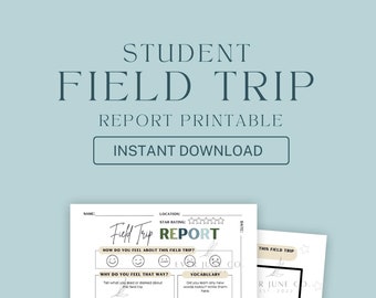 Field Trip Report Printable, Homeschool Field Trip Log, Homeschool ...