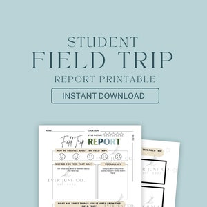 Field Trip Report Printable, Student Field Trip Log, Student ...