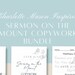 Sermon on the Mount Bible Verse Copywork, 1st Grade, 2nd Grade ...