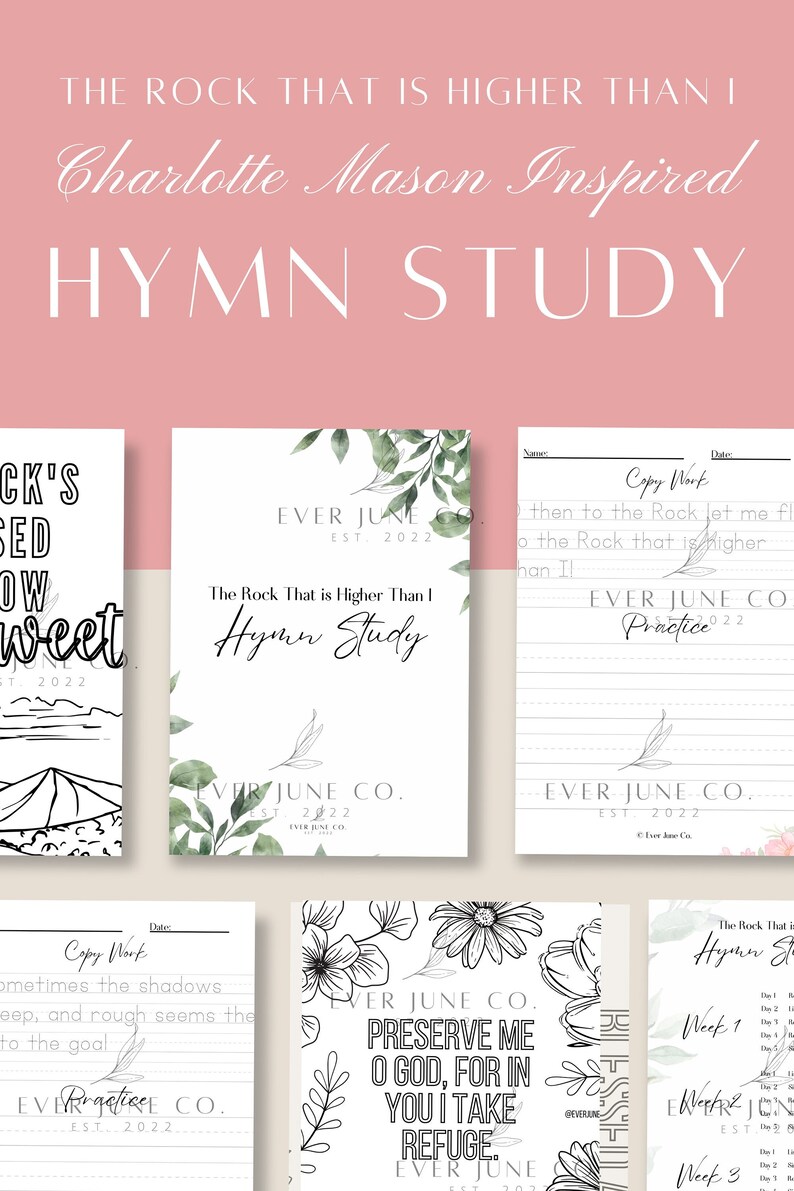 The Rock That is Higher Than I Hymn Study, Homeschool Hymn Study, Copy ...