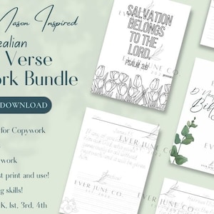 D'nealian Manuscript Bible Verse Copywork, 1st Grade, 2nd Grade ...