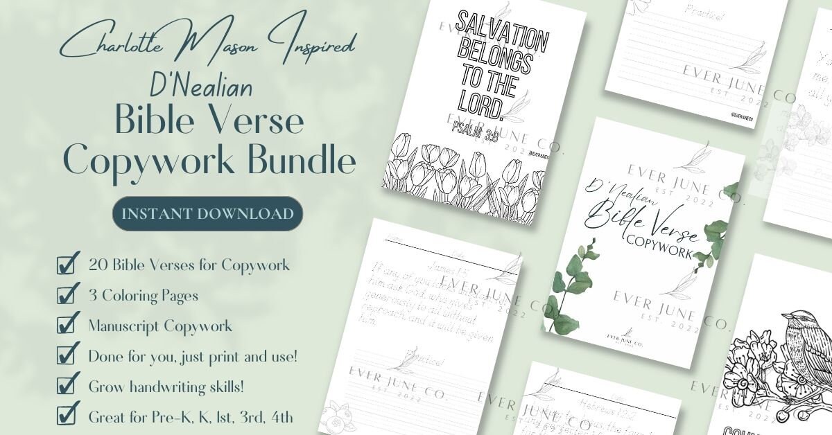 D'nealian Manuscript Bible Verse Copywork, 1st Grade, 2nd Grade ...