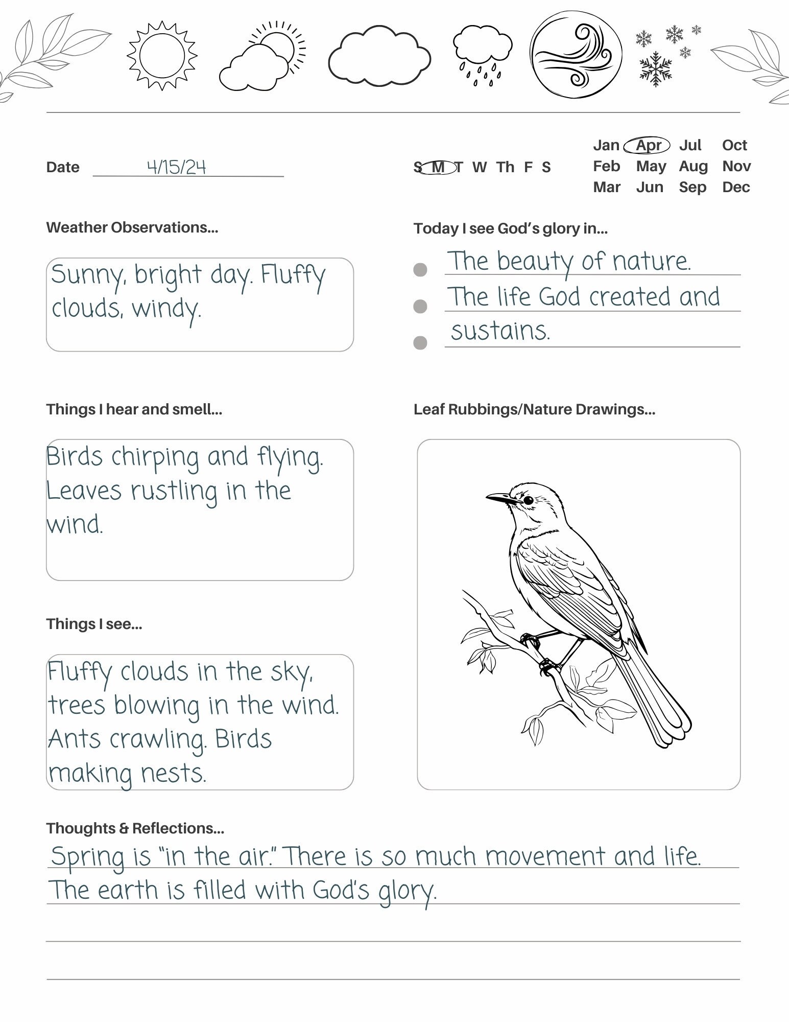 All of Creation: Nature Journal for Students (digital Download ...
