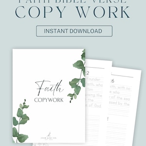 Faith Bible Verse Copywork Bundle, 1st Grade, 2nd, 3rd, 4th, Homeschool ...