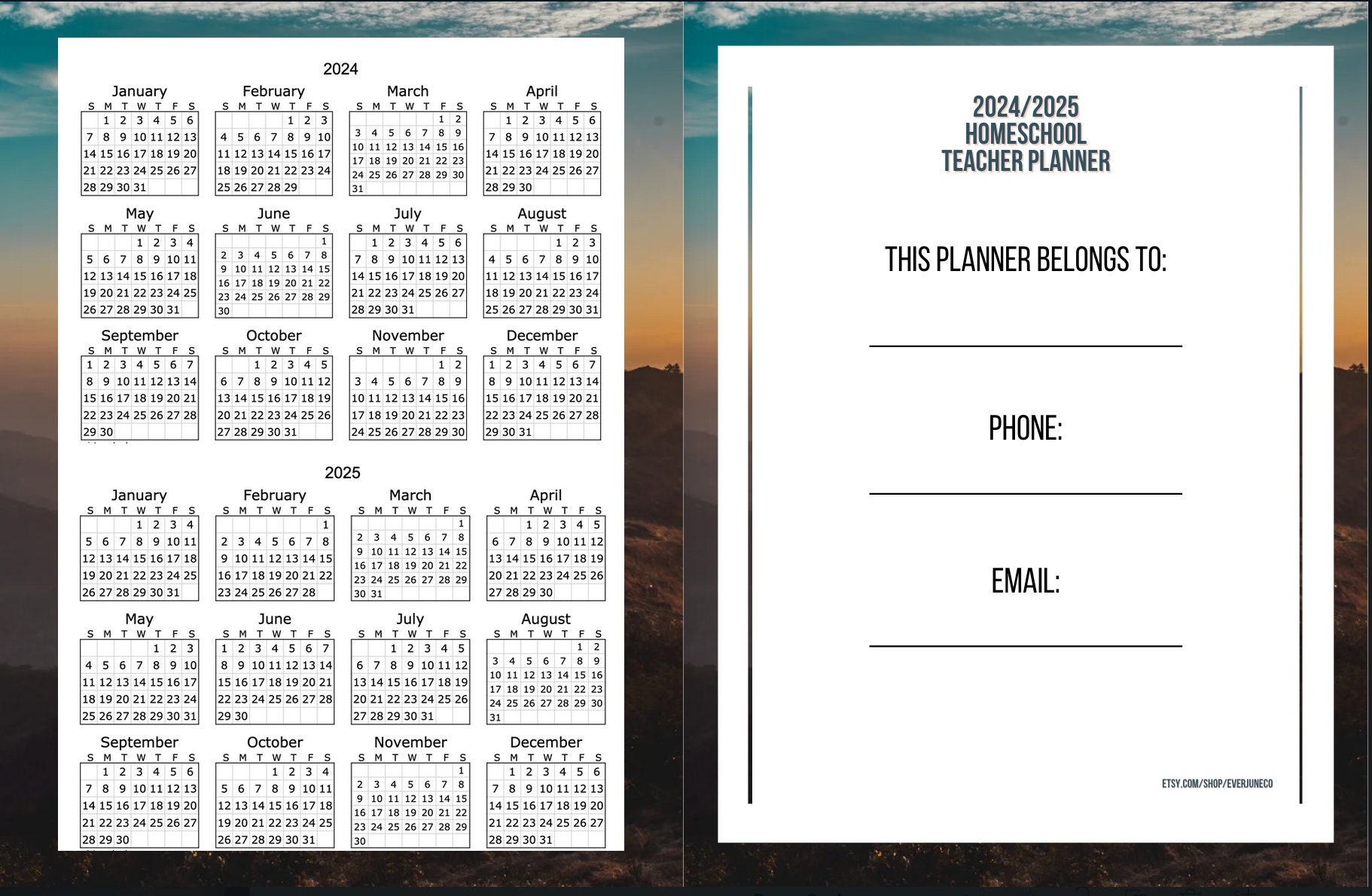 PRINTABLE Homeschool Dad July - June 2024/2025 Homeschool Planner With ...