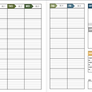 PRINTABLE Super Dad July - June Mountain Homeschool Planner 2024/2025 ...