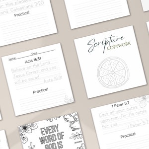 Bible Verse Copywork Bundle 1, 1st Grade, 2nd Grade, Homeschool ...