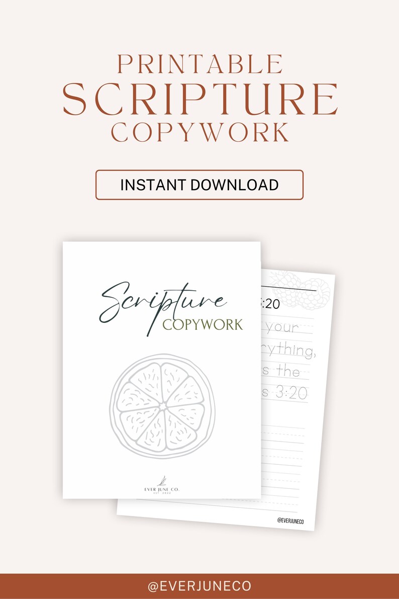 Bible Verse Copywork Bundle 1, 1st Grade, 2nd Grade, Homeschool ...