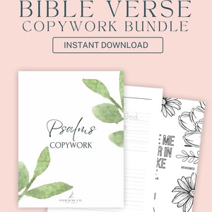 Psalms Bible Verse Copywork Bundle 1, 1st Grade, 2nd Grade, Homeschool ...