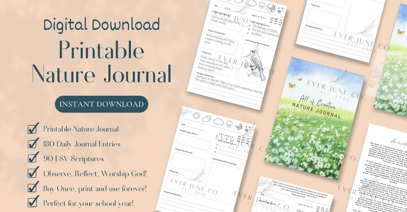 All of Creation: Nature Journal for Students (digital Download ...