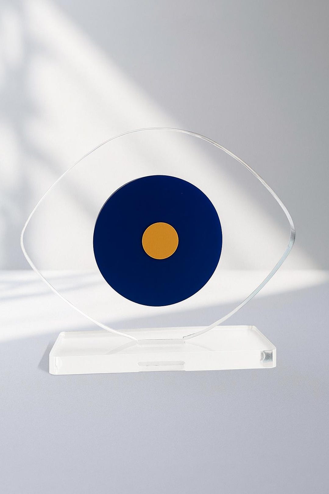 Cycladic Evil Eye Sculpture: Plexiglass Table Decor, Greek Amulet - Etsy