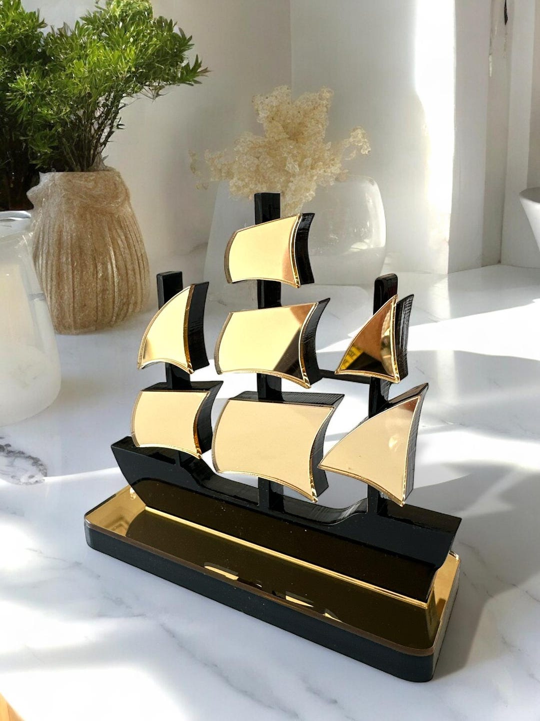 Laser Cut Acrylic Ship Table Charm: Nautical Summer Decor - Etsy