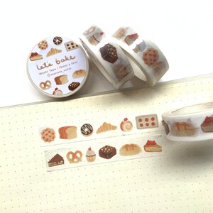 Bread and Pastries Washi Tape Cute Washi Tape Bakery Cake Croissant ...