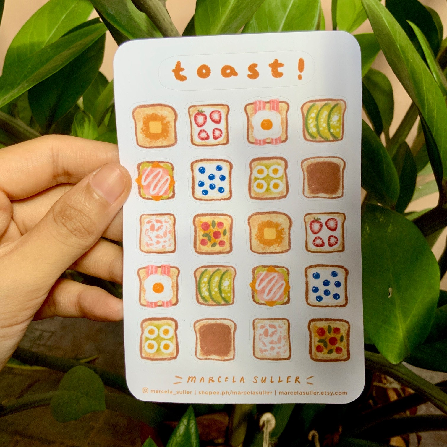 Bread Toast Stickers Cute Kawaii Bread Stickers Sandwich - Etsy