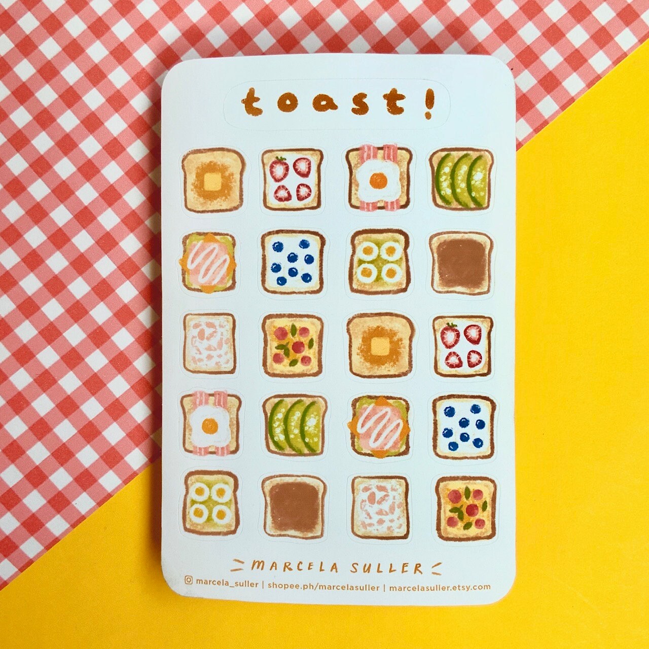 Bread Toast Stickers Cute Kawaii Bread Stickers Sandwich - Etsy