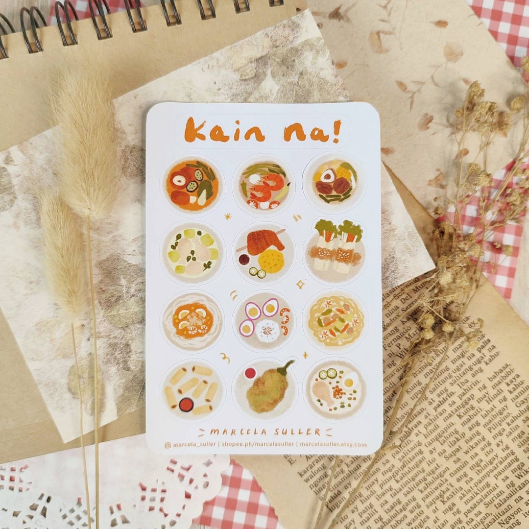 Let's Eat! - Filipino Dishes Sticker Sheet Version 1 - Filipino Food ...