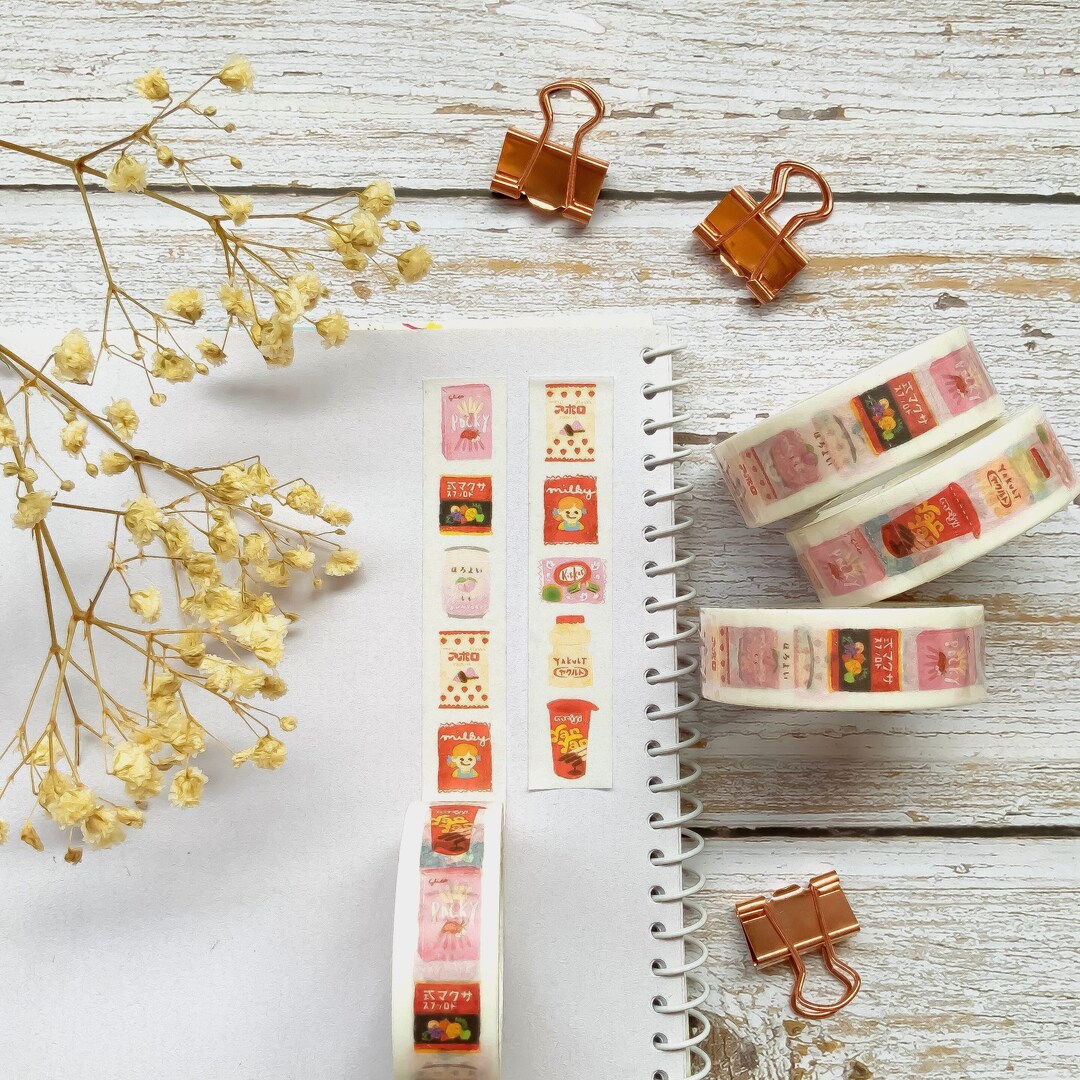 Japanese Snacks Washi Tape - Cute Washi Tape, Japan Travel Washi ...