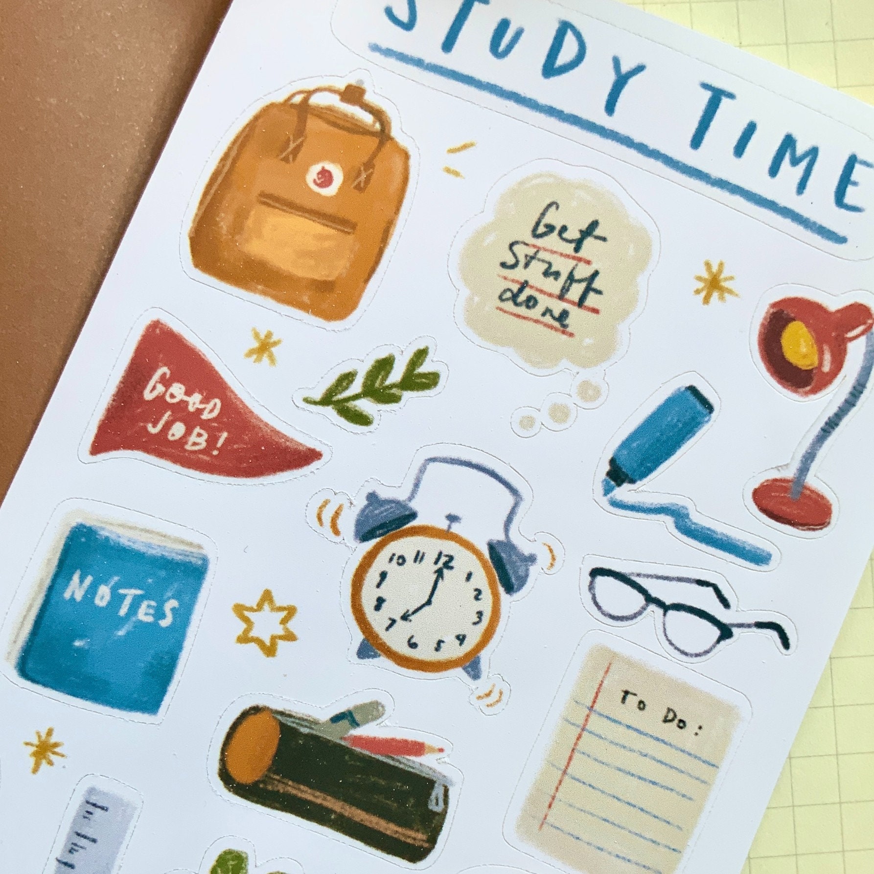 Study Time Stickers Dark Academia Sticker Journal Stickers - Etsy