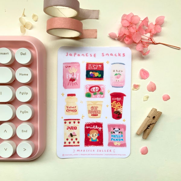 Japanese Snack Stickers - Etsy