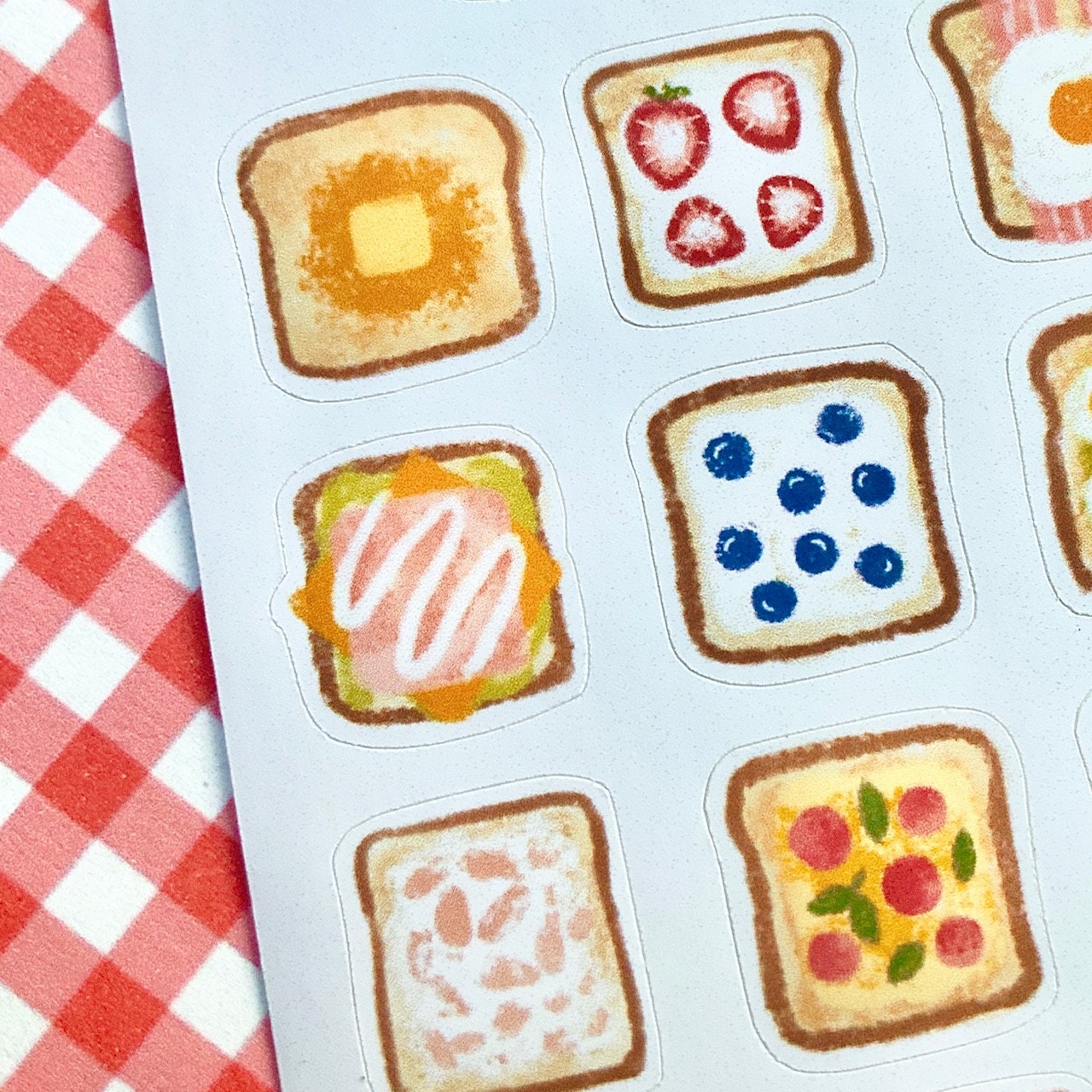 Bread Toast Stickers Cute Kawaii Bread Stickers Sandwich - Etsy
