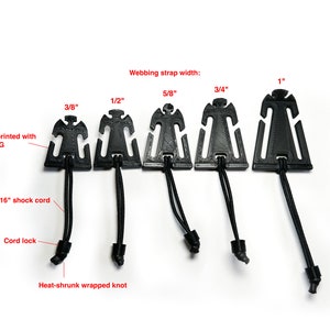 Backpack Webbing Strap Keeper Web Dominator in Multiple Sizes (for 3/8 ...