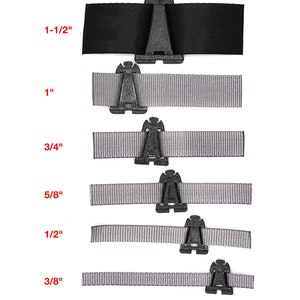 Backpack Webbing Strap Keeper Web Dominator in Multiple Sizes (for 3/8 ...