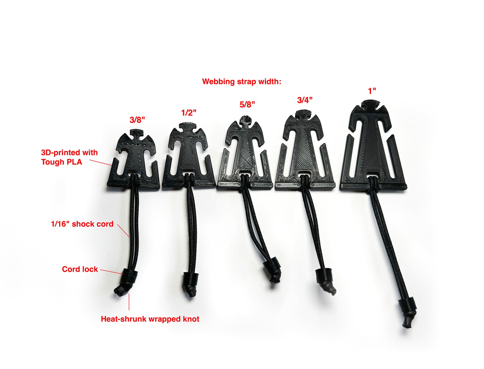 Backpack Webbing Strap Keeper Web Dominator in Multiple Sizes | Etsy