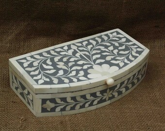 Bone inlay box | Etsy