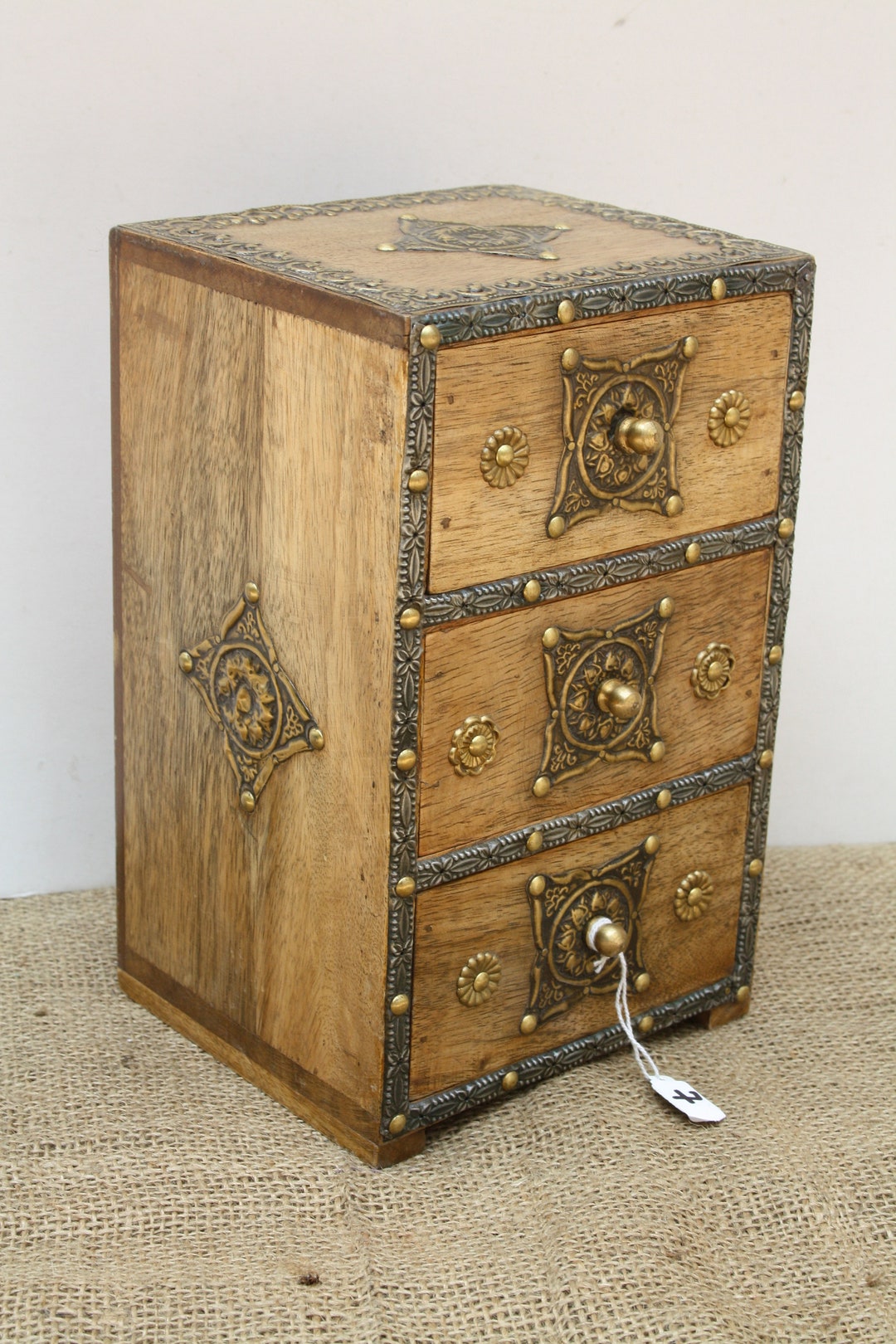 Wood Painted Chest of Drawers 3 Drawer Chest Jewelry Box Jewelry Chest ...