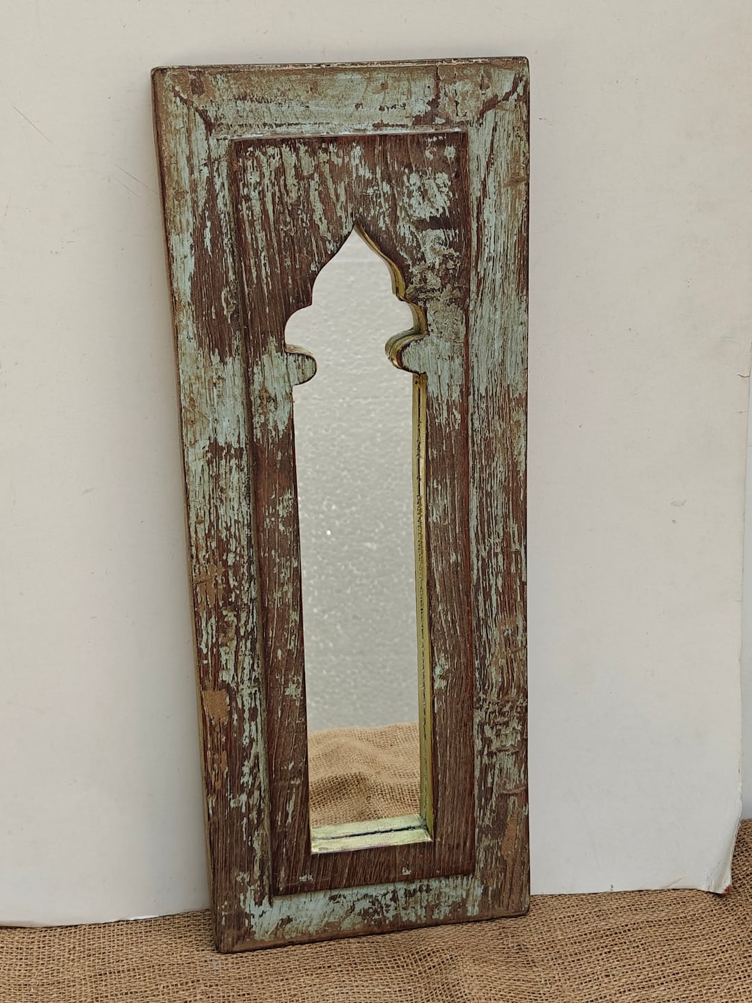 Vintage Wooden Wall Mirror Antique Wood Frame Distressed Wall Mirror ...