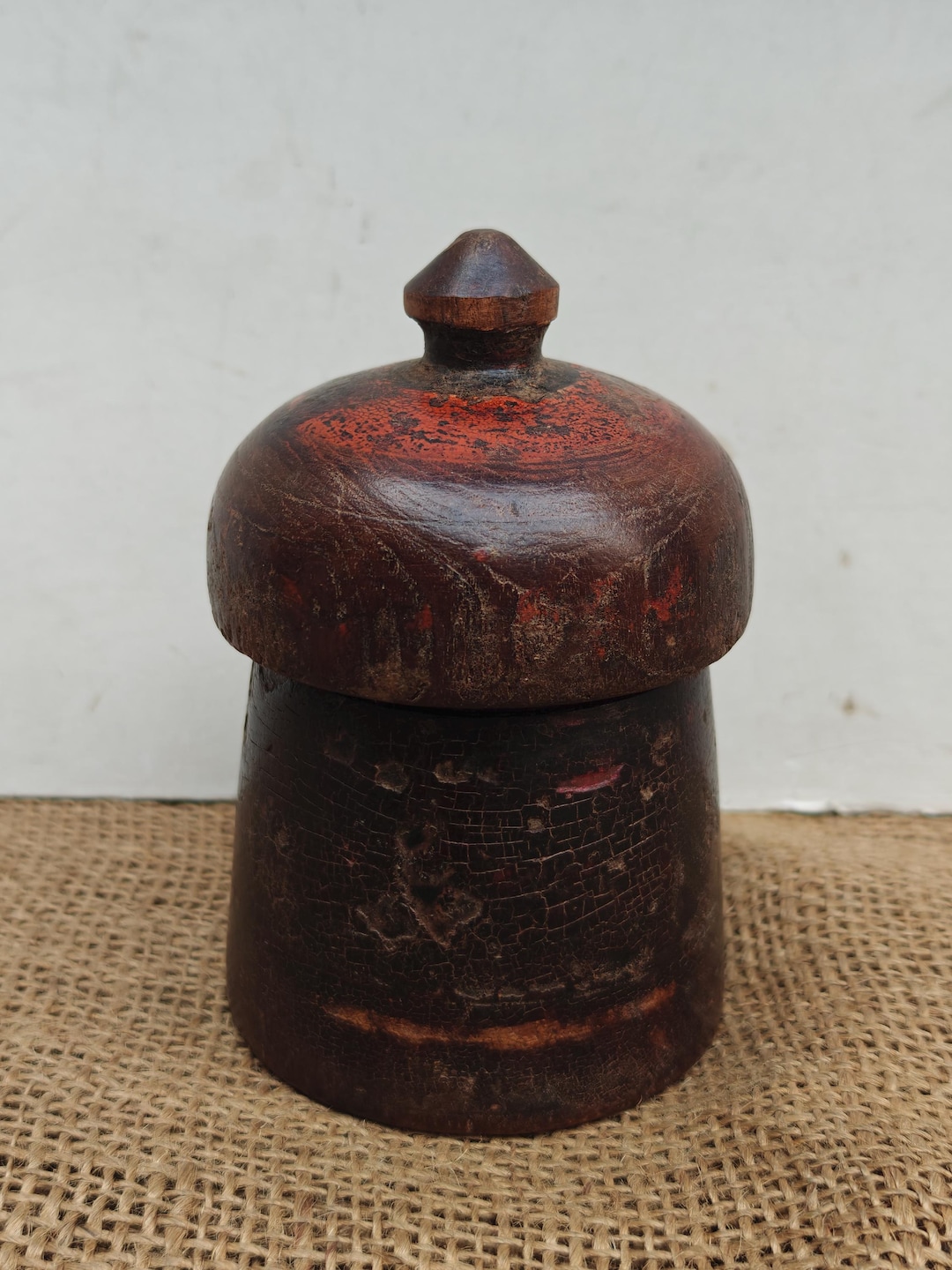 Vintage Wood Indian Tikka Box Bindi Powder Box Kum Kum Box Box With Lid ...