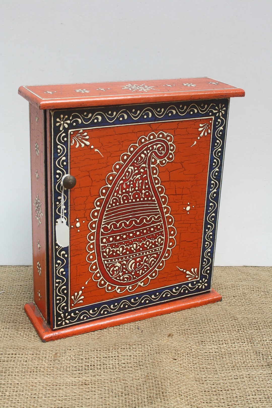 Wood Painted Key Holder Key Storage Key Hanging Wall Cabinet Wood Chest ...