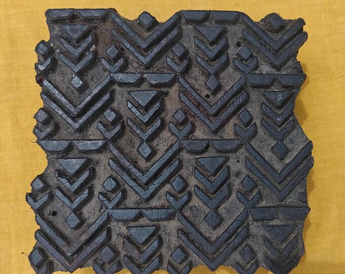 Hand Carved Indian Wood Printing Block, Floral Textile Stamp - Etsy