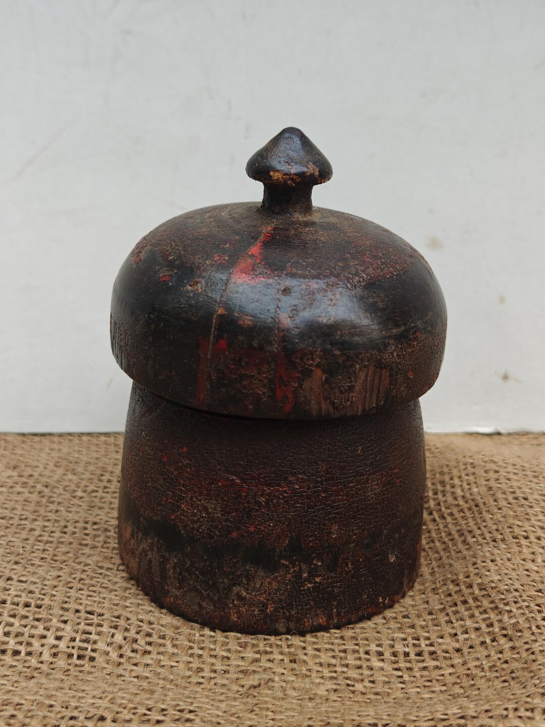 Vintage Wood Indian Tikka Box Bindi Powder Box Kum Kum Box Box With Lid ...