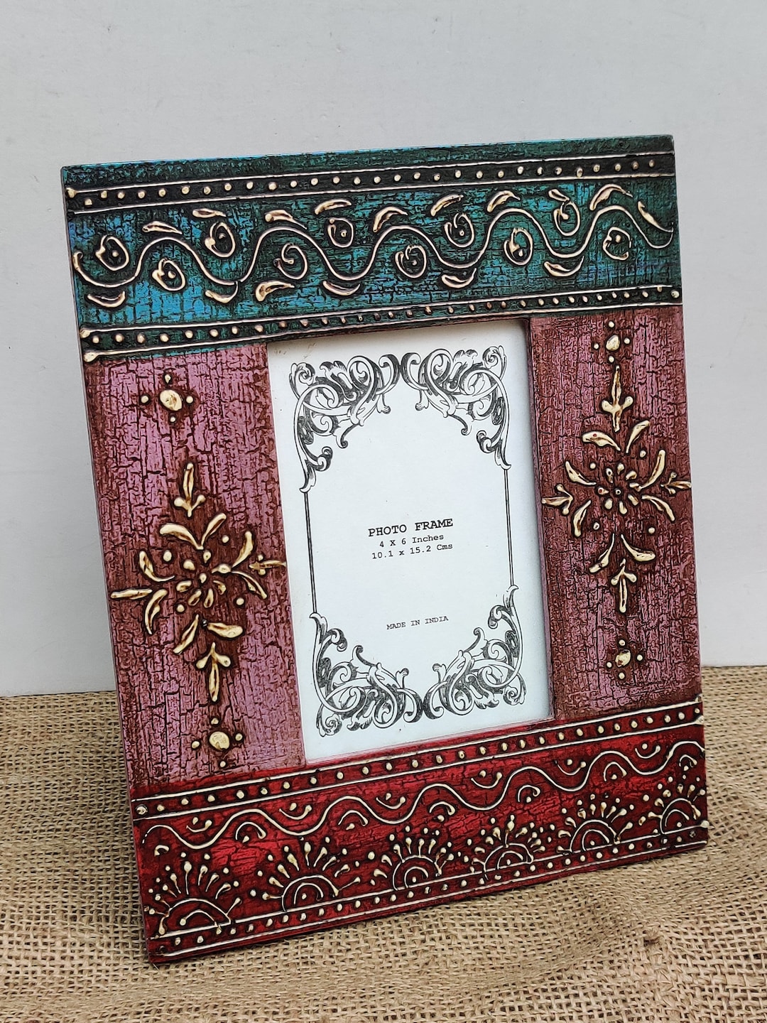 4 X 6 Wood Photo Frame Handmade Frame Hand Painted Frame - Etsy