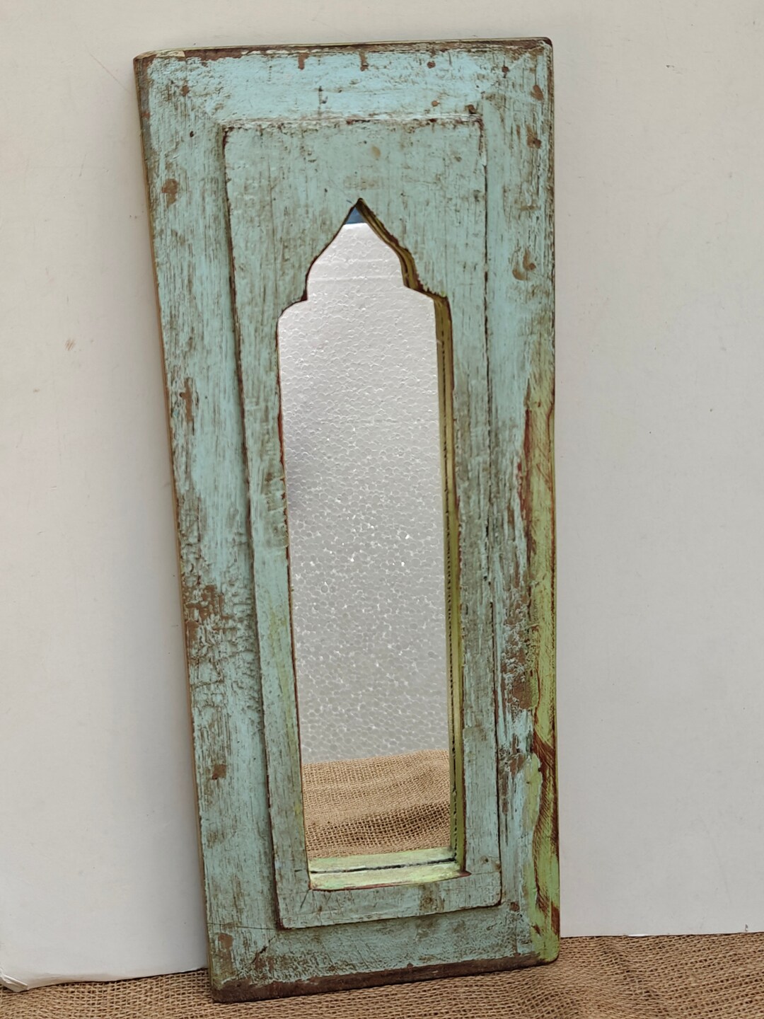 Vintage Wooden Wall Mirror Antique Wood Frame Distressed Wall Mirror ...