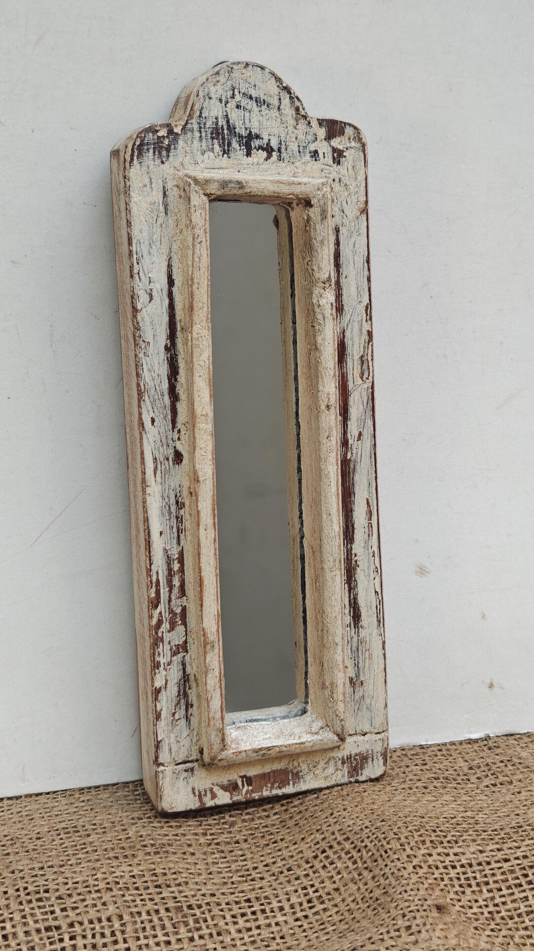 Vintage Wooden Wall Mirror Antique Wood Frame Distressed Wall Mirror ...
