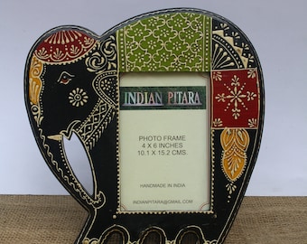 Wood Photo Frame Handmade Frame Hand Painted Frame Indian Decor Indian ...