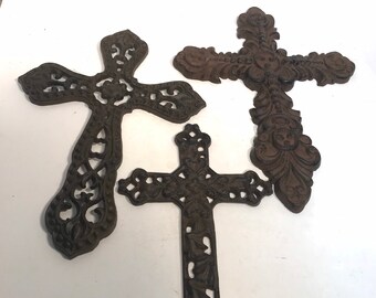 Cast Iron Wall Cross - Etsy