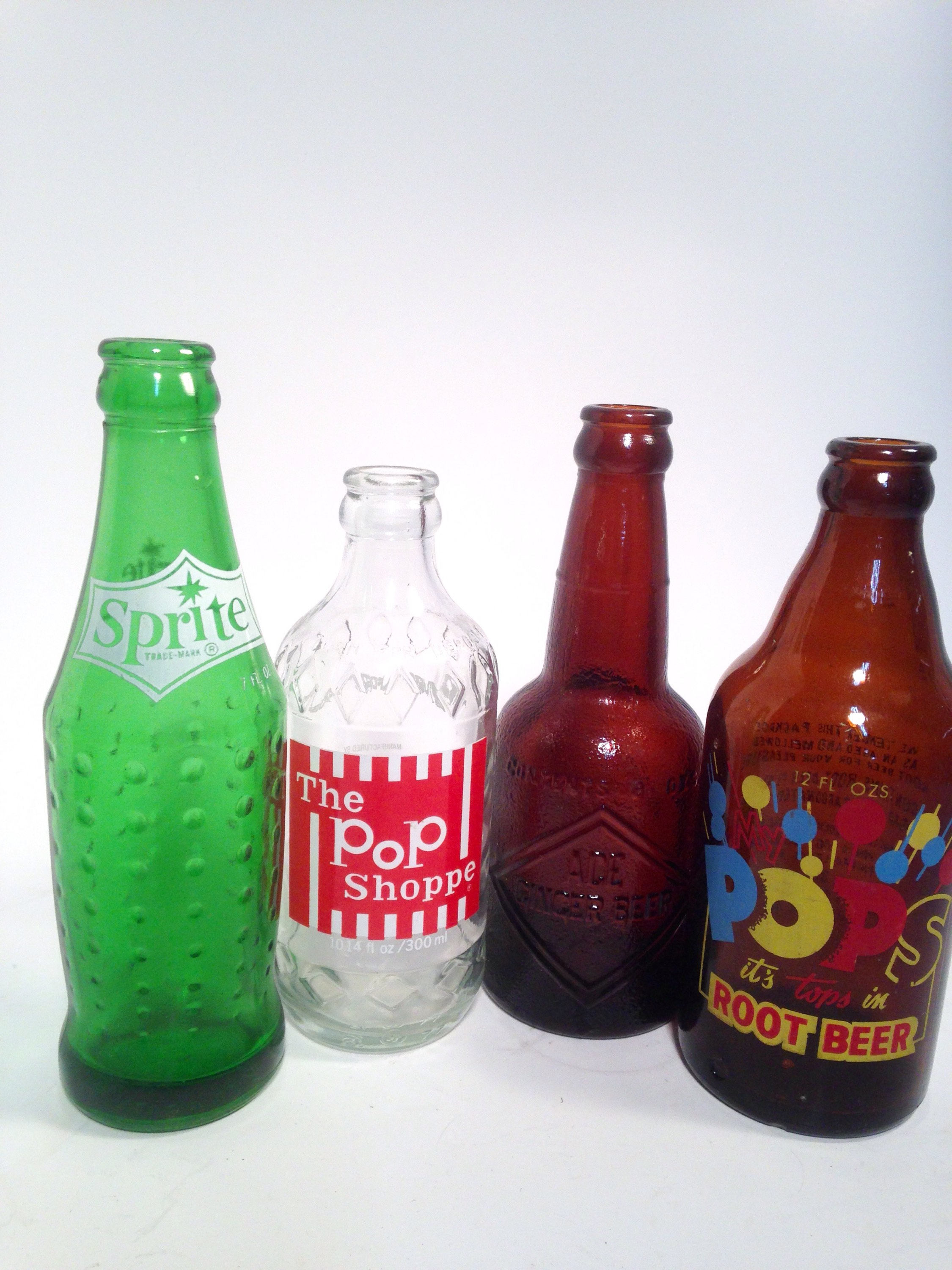 Soda Bottles Pop Beverage Collection lot of 4 Sprite Ace | Etsy