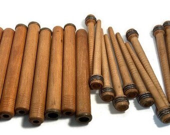 Wooden Quills, Bobbins, Spools, Spindles, Industrial Lot Of - Etsy