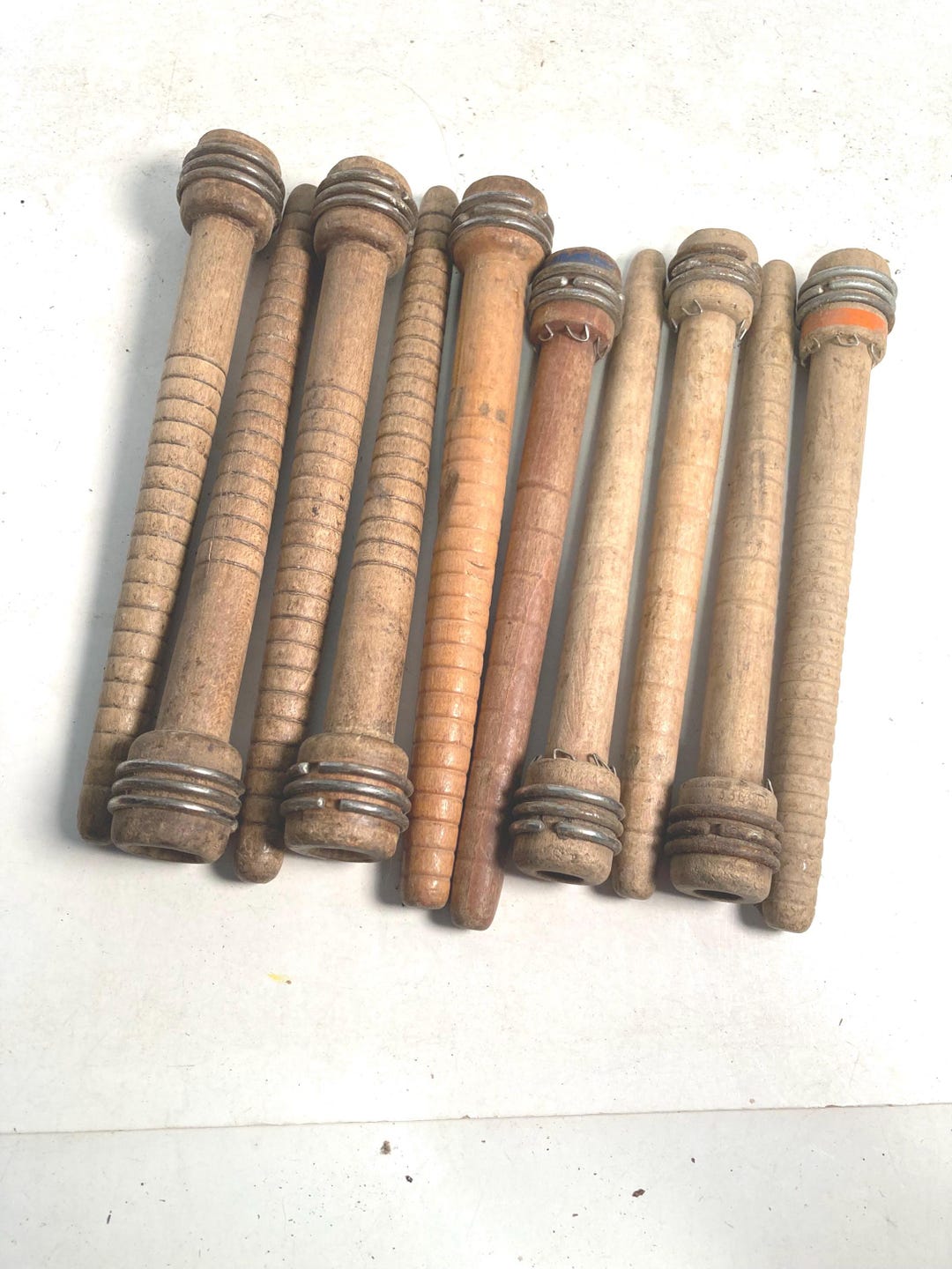 Vintage Wood Bobbins: Reclaimed Textile Spindles, Lot of 10 - Etsy