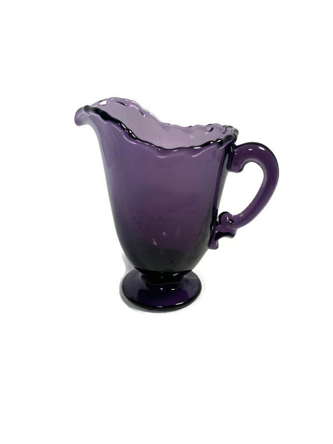 Purple Glass Fostoria Century Medium Pitcher Amethyst Purple Pressed ...