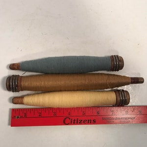 Wrapped Quills Bobbins Spools Wood Wood Threaded Textile Factory ...