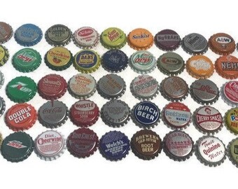 100 FLAT Vintage & Vintage Inspired Random Bottle Caps - Etsy